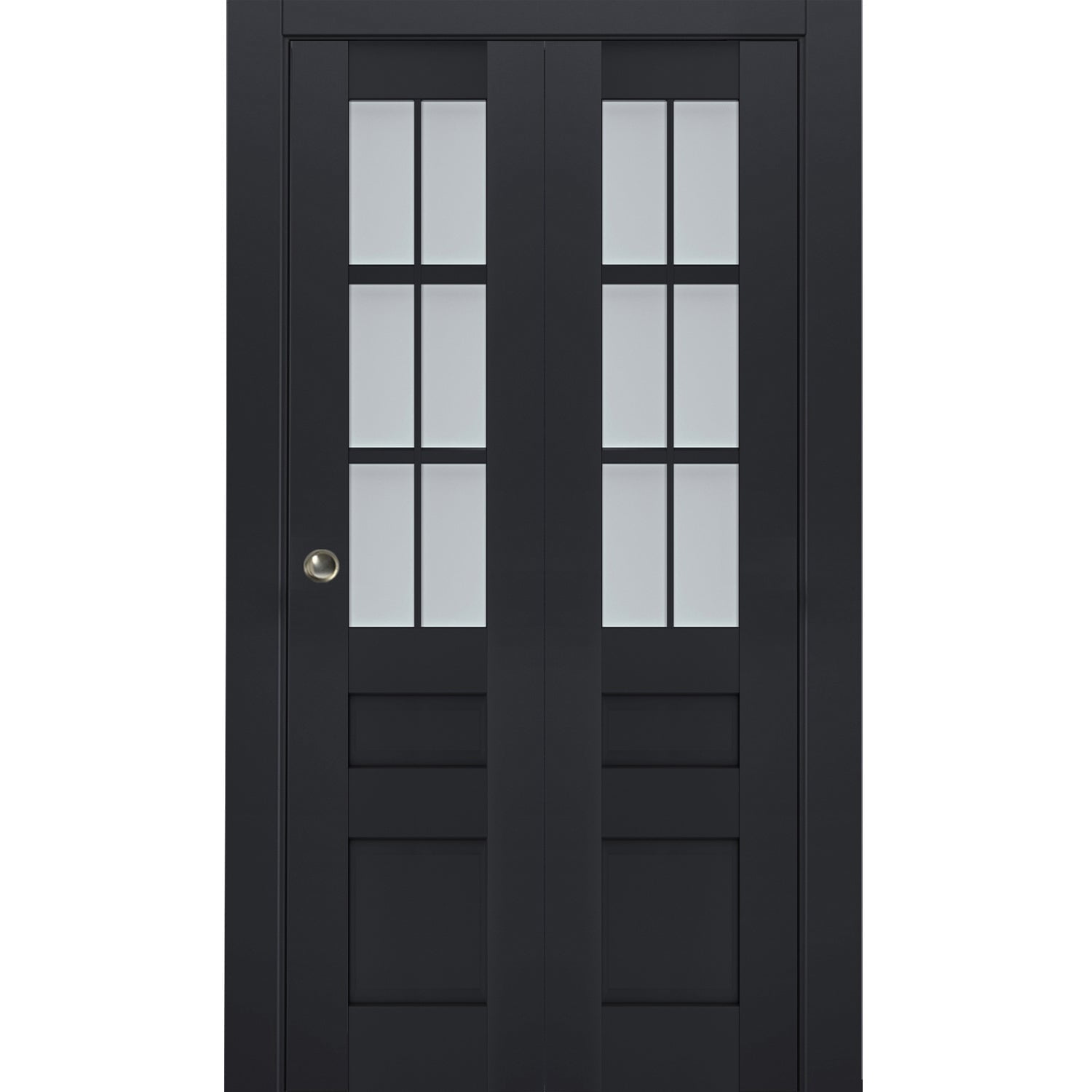 Sliding Closet Bi-fold Doors | Veregio 7339 Antracite with Frosted ...