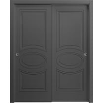 Sliding Closet Bypass Doors 36 x 96 inches / Mela 0733 Painted White ...