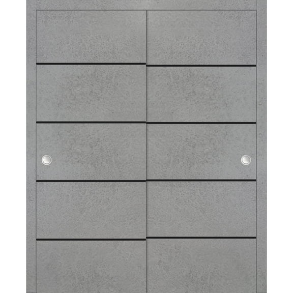 Sliding Closet Barn Bypass Doors 48 x 96 inches | Planum 0310 Ginger ...
