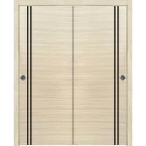 Sliding Closet Bypass Doors 84 x 84 inches | Planum 0040 Matte Black ...