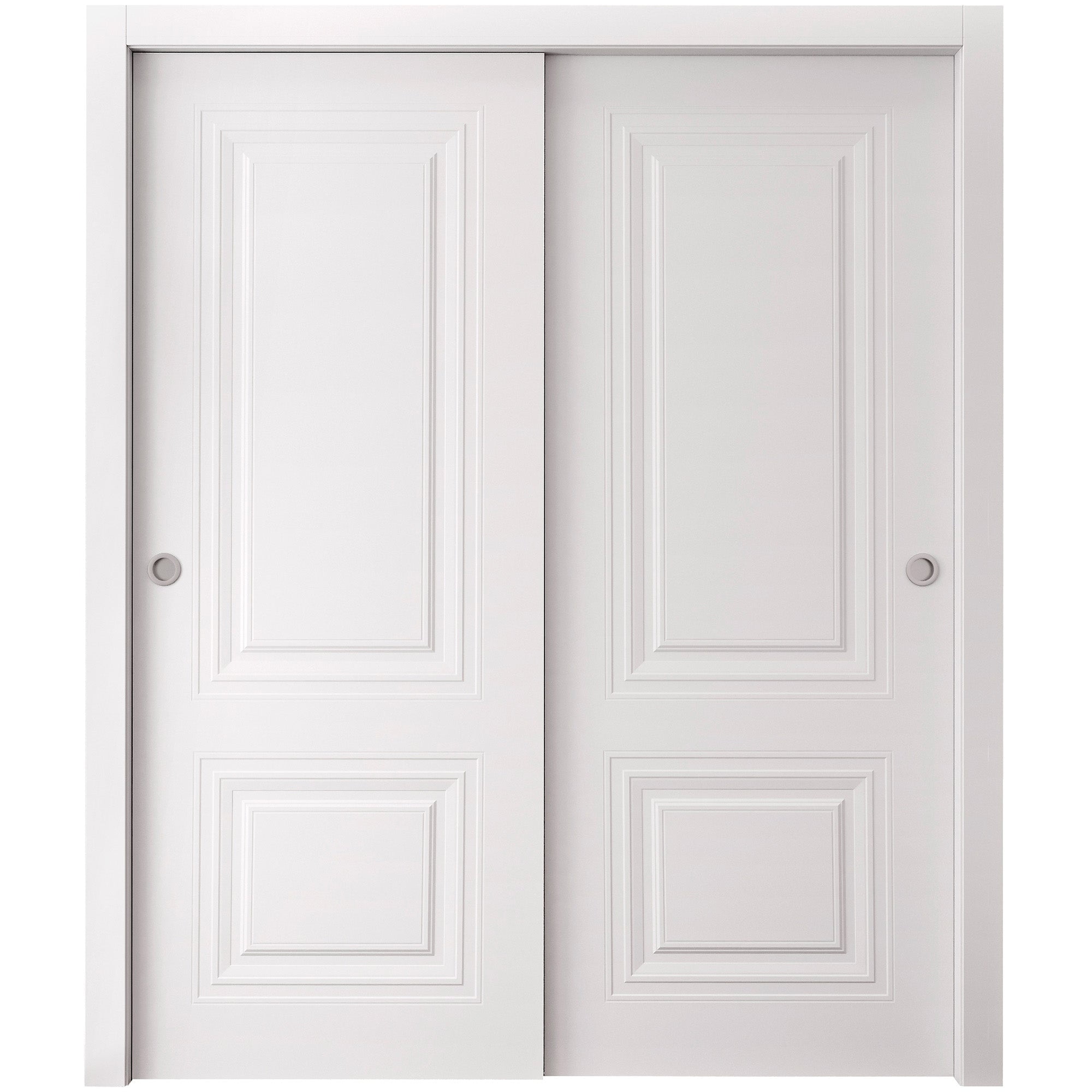 Sliding Closet Bypass Doors 36 x 84 inches | SELECT 2779 White | Rails ...