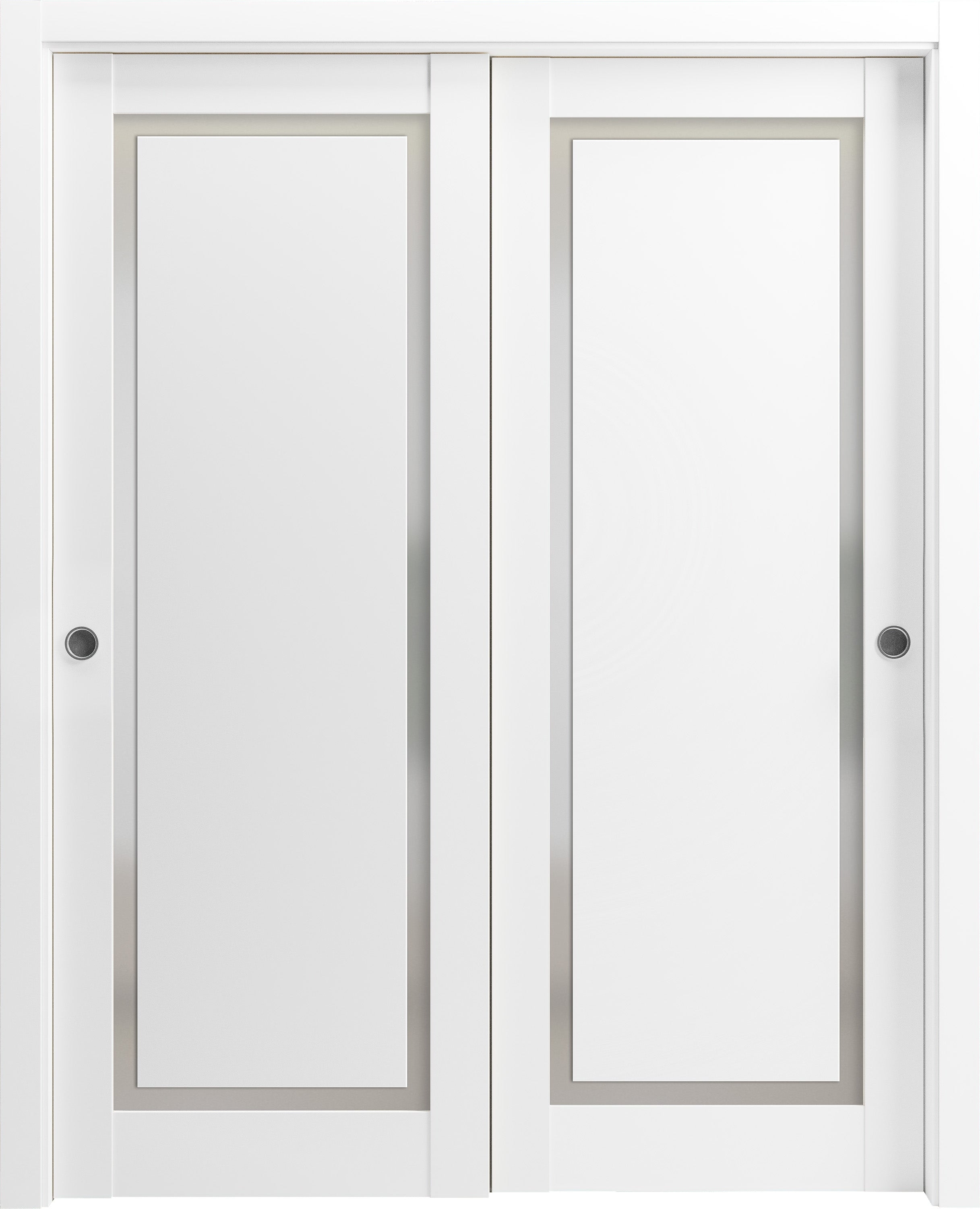 Sliding Closet Bypass Doors 48 x 96 inches | Planum 0888 Painted White ...