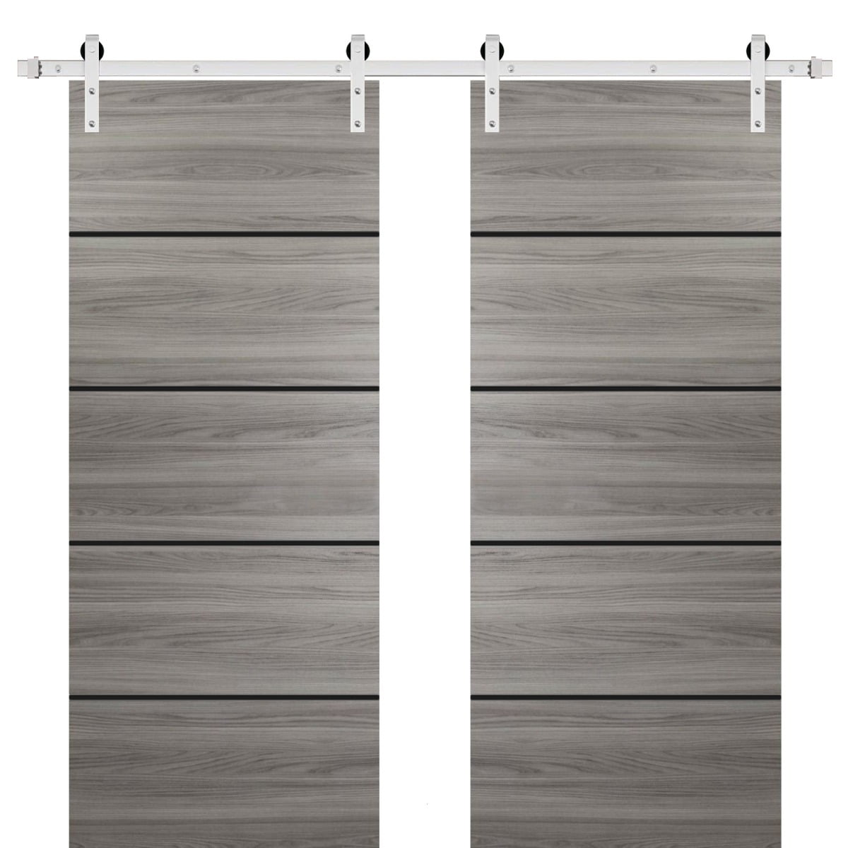 Sliding Closet Bypass Doors 64 x 80 inches | Planum 0015 Ginger Ash ...