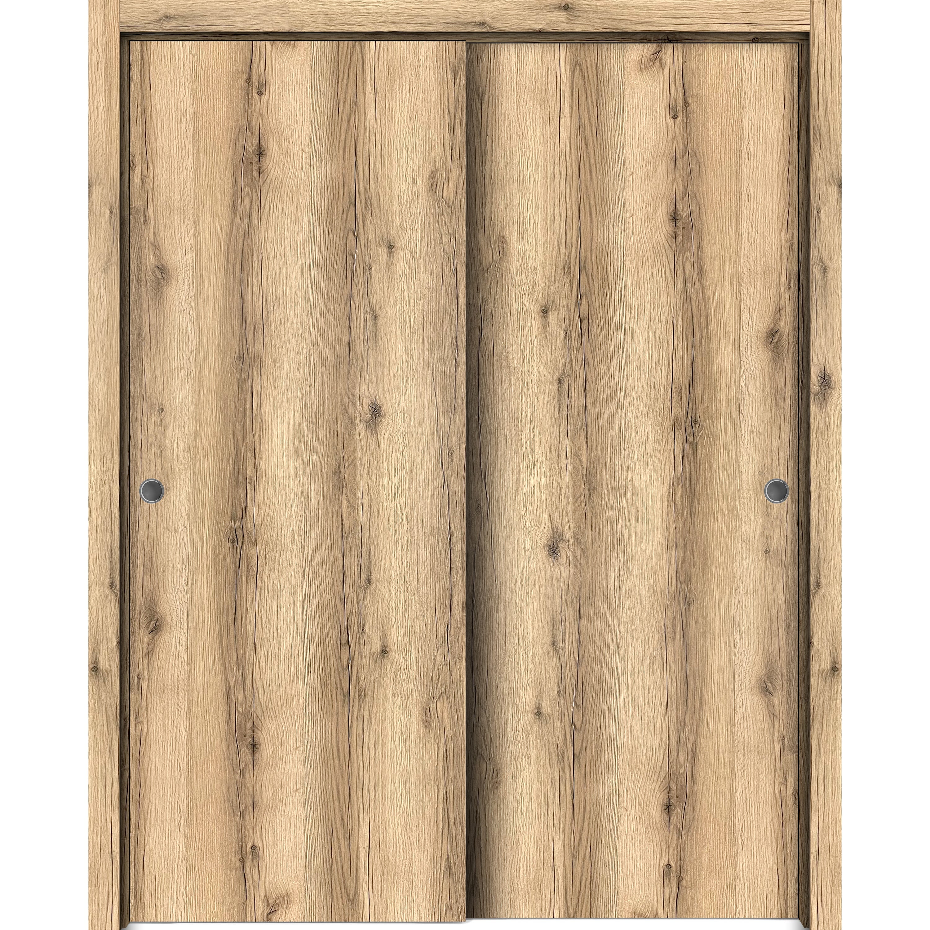Sliding Closet Bypass Doors 64 x 96 inches | Planum 0010 Oak | Sturdy ...