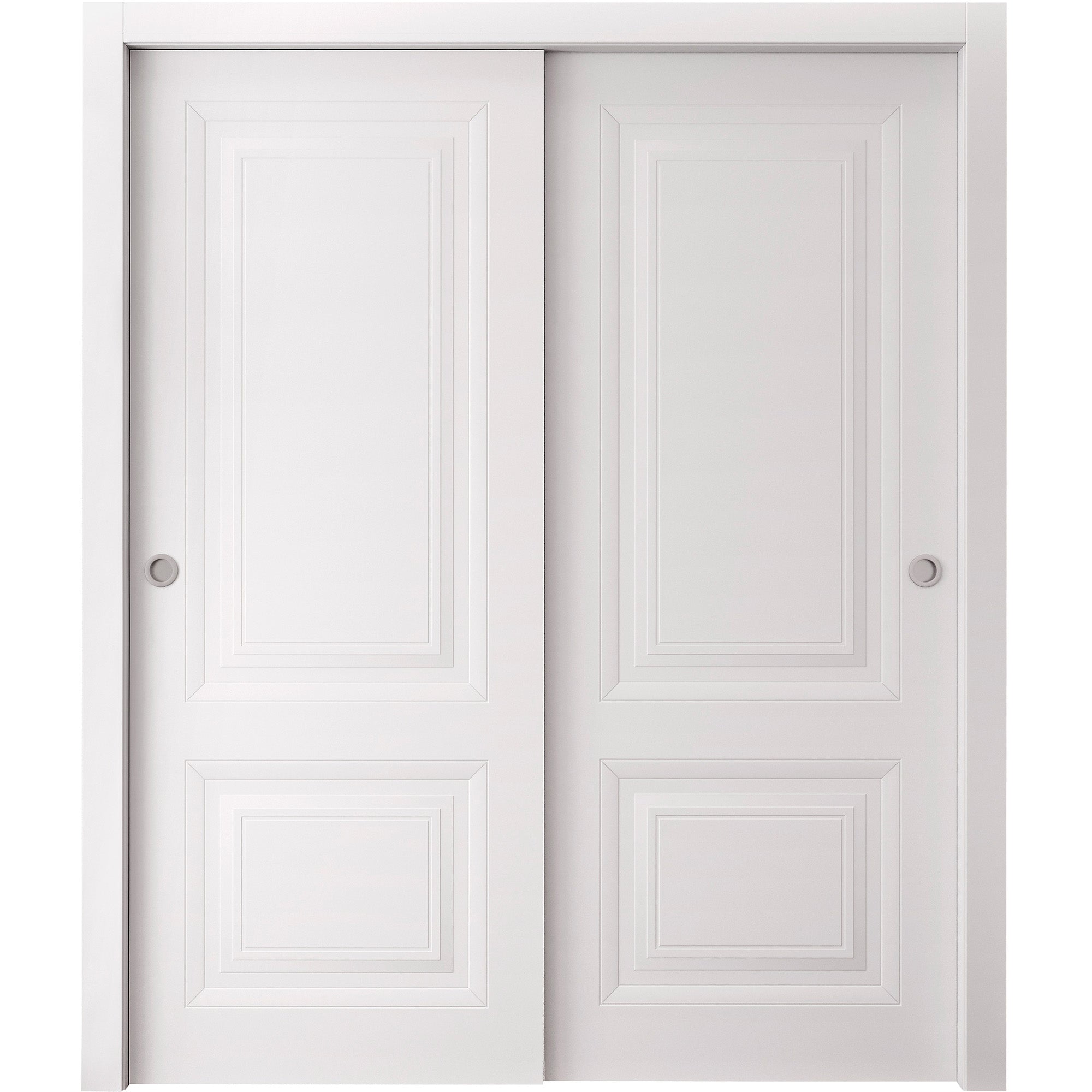 Sliding Closet Bypass Doors 72 x 80 inches | SELECT 2249 White | Rails ...