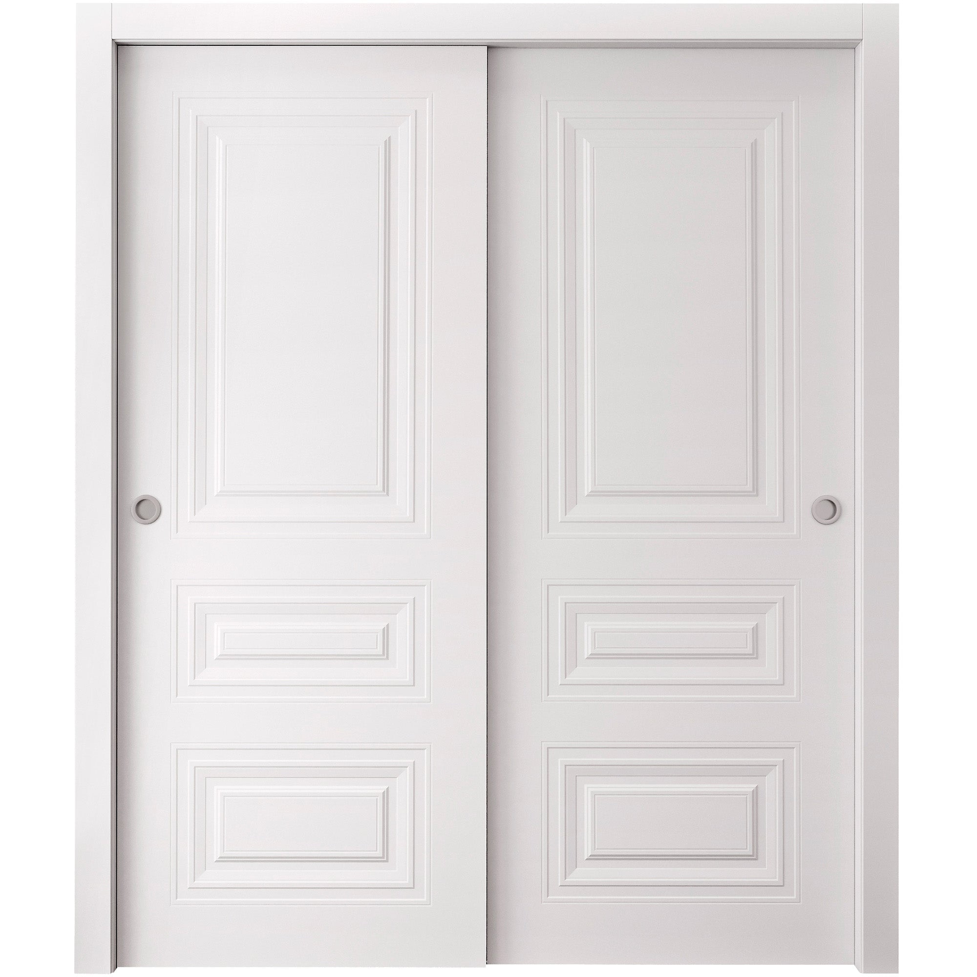 Sliding Closet Bypass Doors 84 x 80 inches | SELECT 3329 White | Rails ...