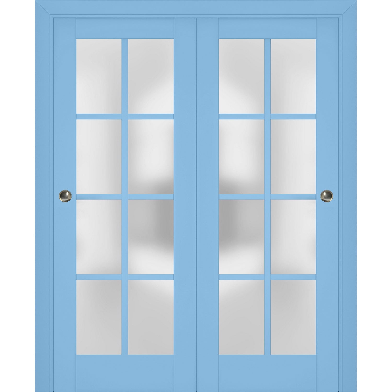 Sliding Closet Bypass Doors with Frosted Glass | Veregio 7412 ...
