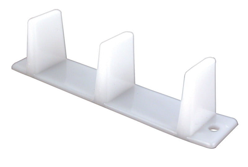 Sliding Closet Door Bottom Guide, 4-3/16 in., Plastic, White (2-pack ...