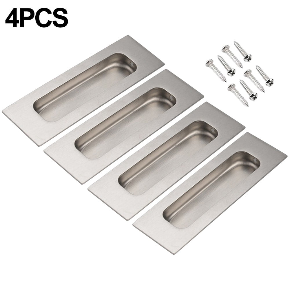 Sliding Closet Door Flush Pulls For Sliding Cabinet Drawer 4 Pack ...