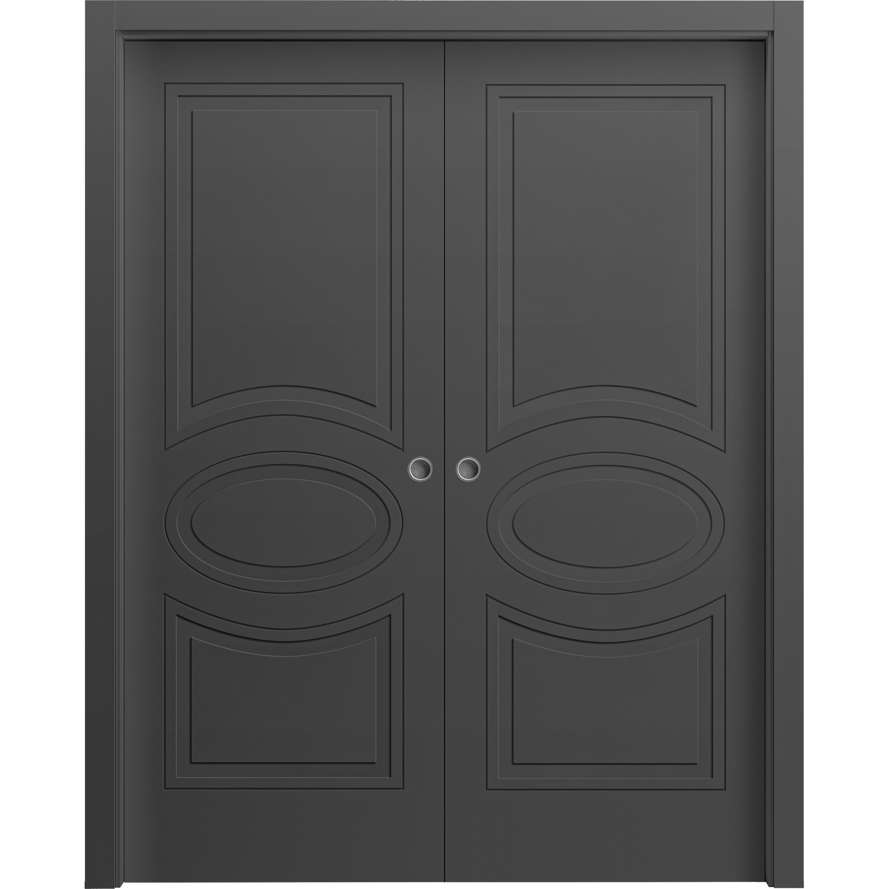 Sliding Closet Double Bi-fold Doors 72 x 80 inches | Mela 7001 Painted ...