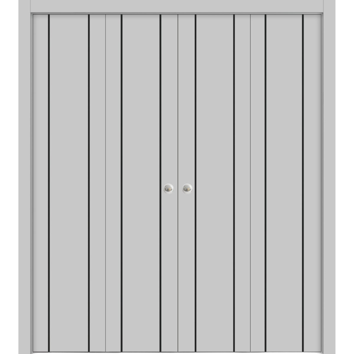 Sliding Closet Double Bi-fold Doors | Planum 0017 Matte Grey - Walmart.com