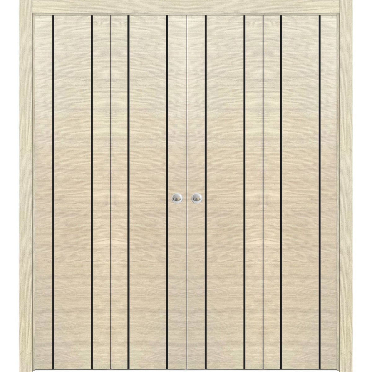 Sliding Closet Double Bi-fold Doors | Planum 0017 Natural Veneer with ...