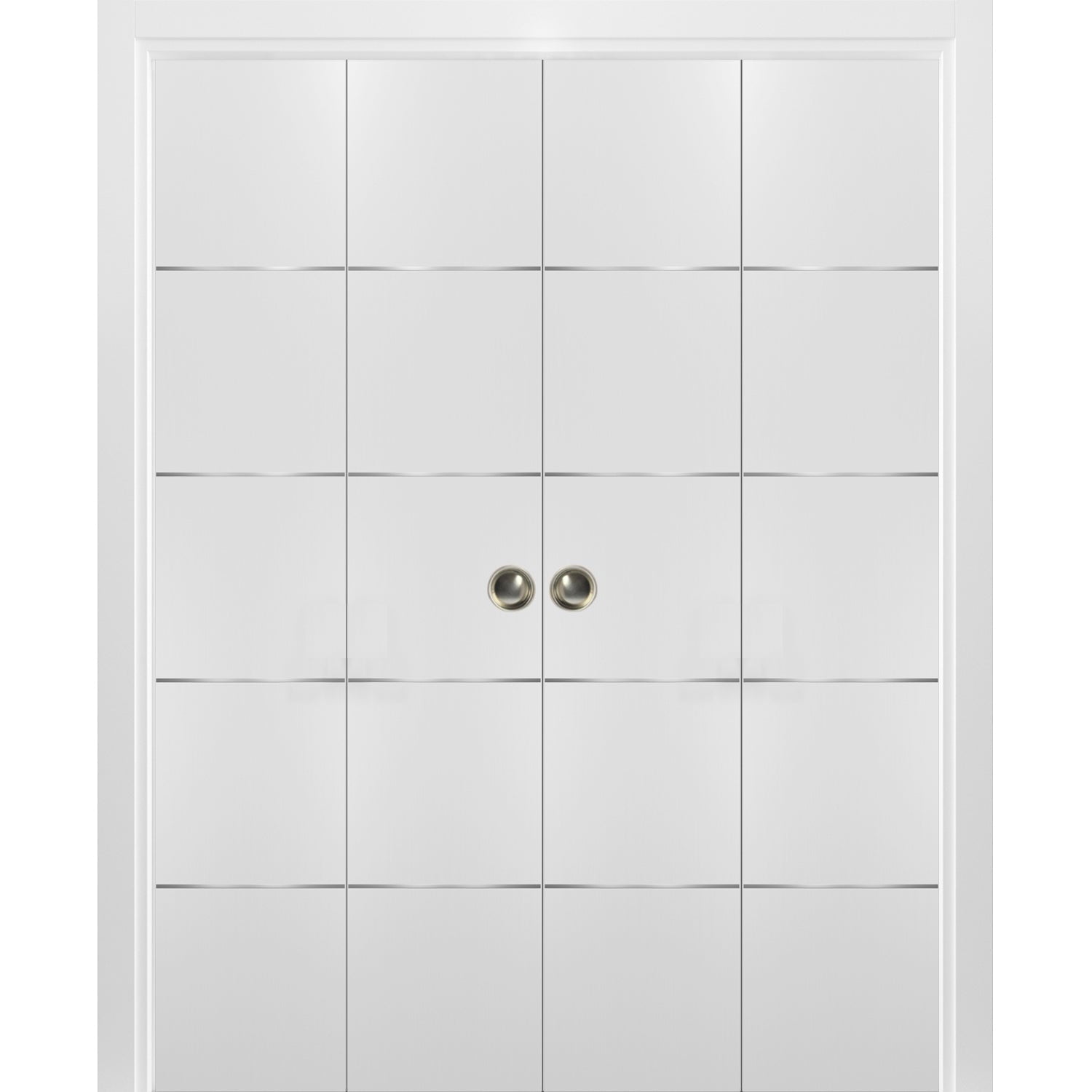 Sliding Closet Double Bi-fold Doors | Planum 0020 White Silk - Walmart.com