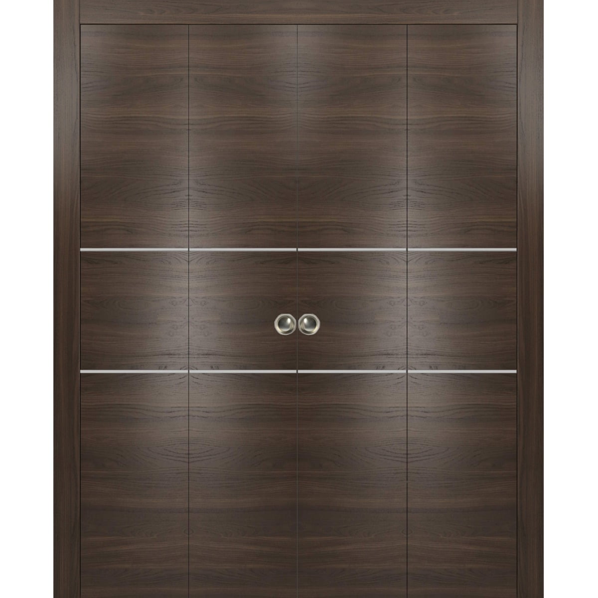 Sliding Closet Double Bi-fold Doors | Planum 0110 Chocolate Ash with ...