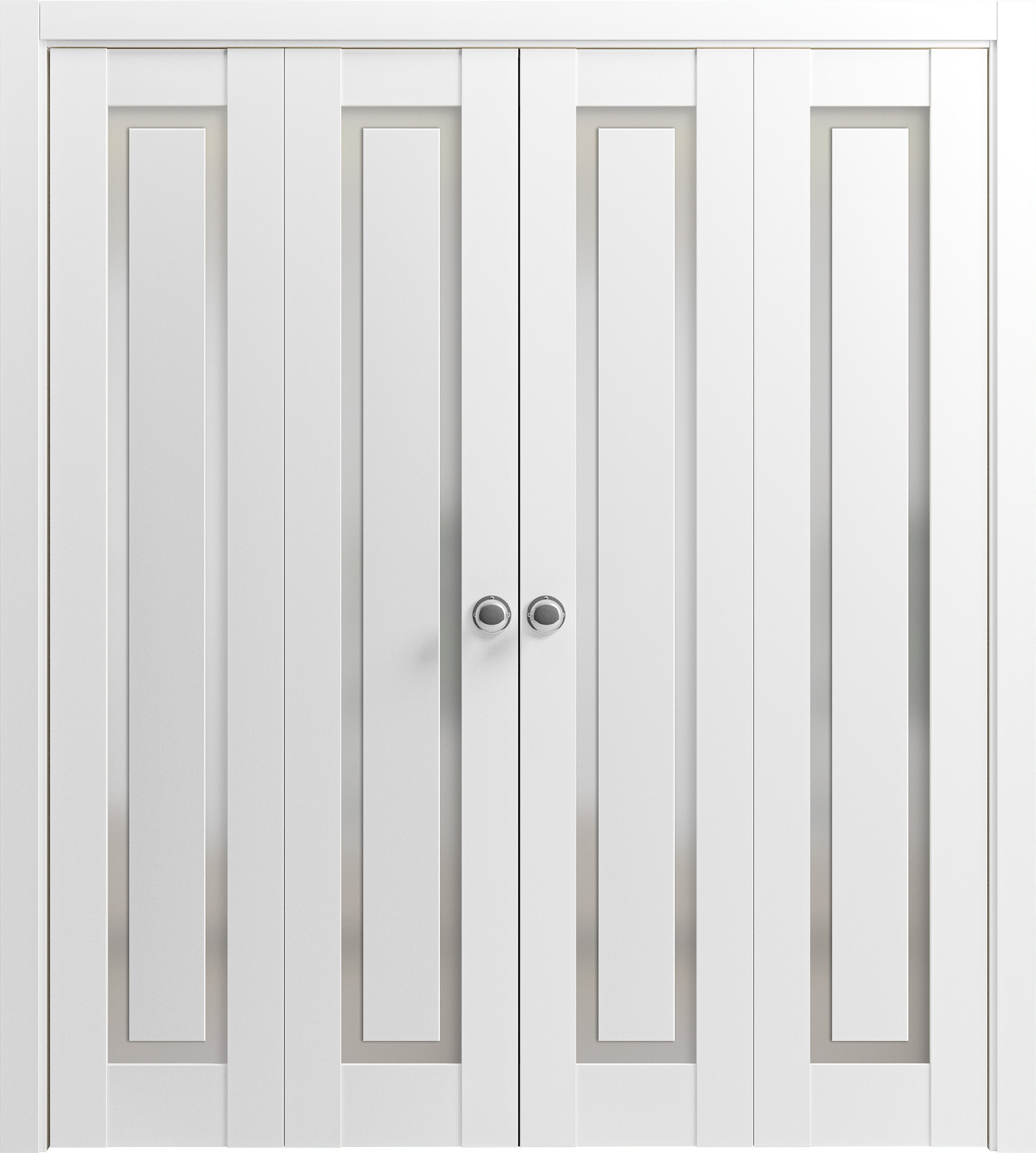 Sliding Closet Double Bi-fold Doors | Planum 0888 Painted White with ...