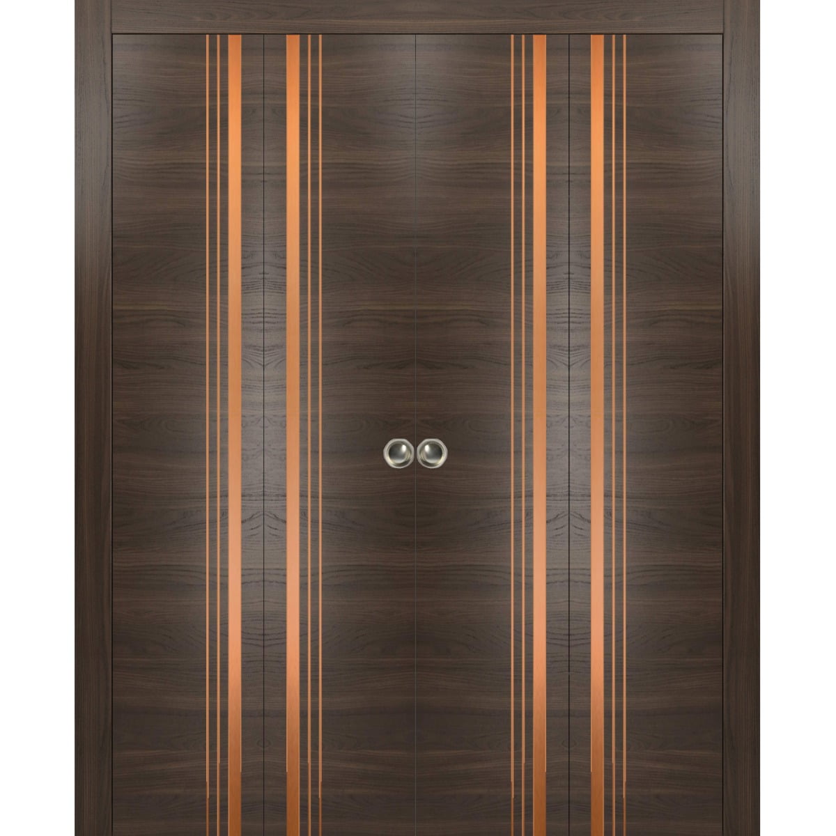 Sliding Closet Double Bi-fold Doors | Planum 1010 Chocolate Ash with ...