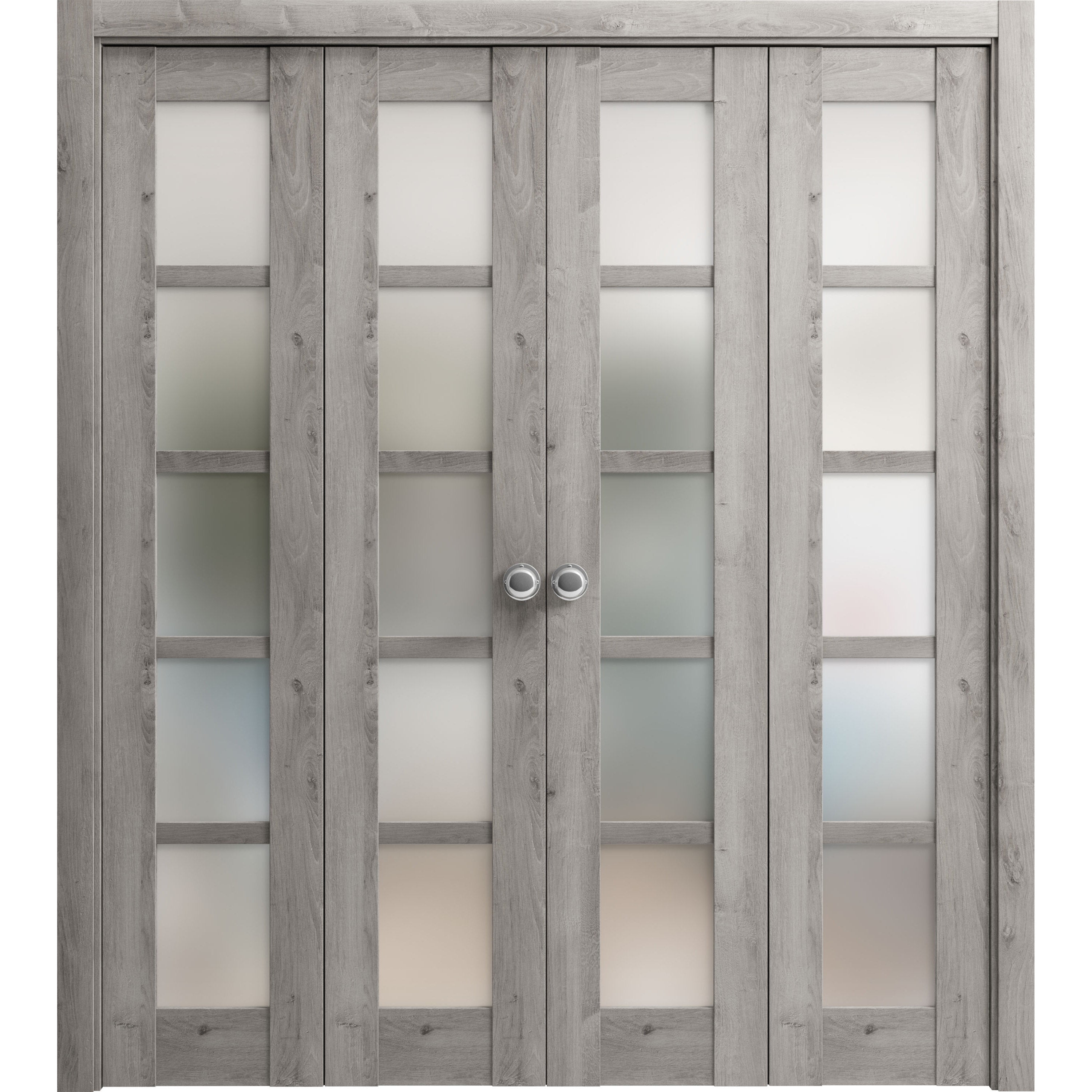 Sliding Closet Double Bi-fold Doors | Quadro 4002 Nebraska Grey with ...