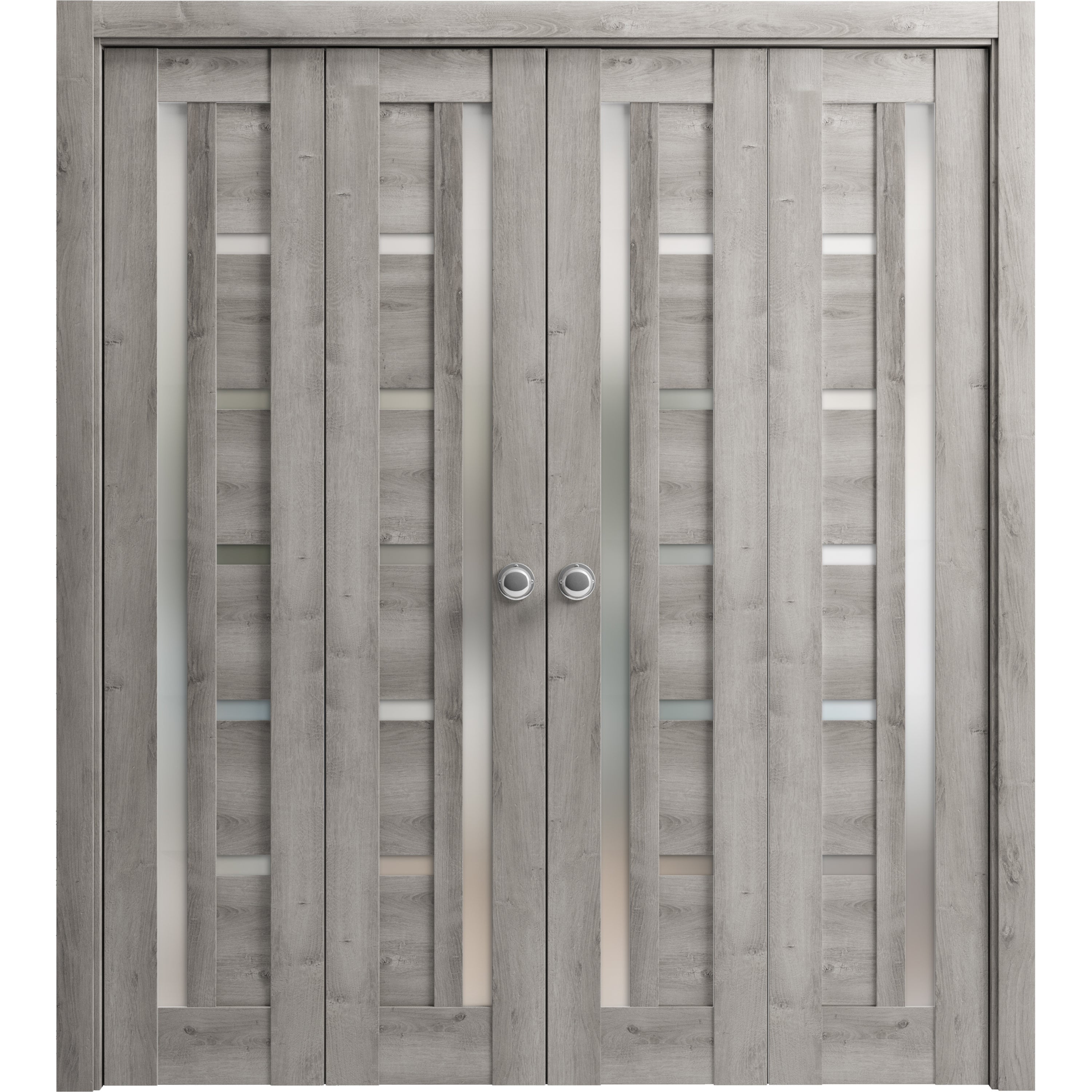 Sliding Closet Double Bi-fold Doors | Quadro 4088 Nebraska Grey with ...