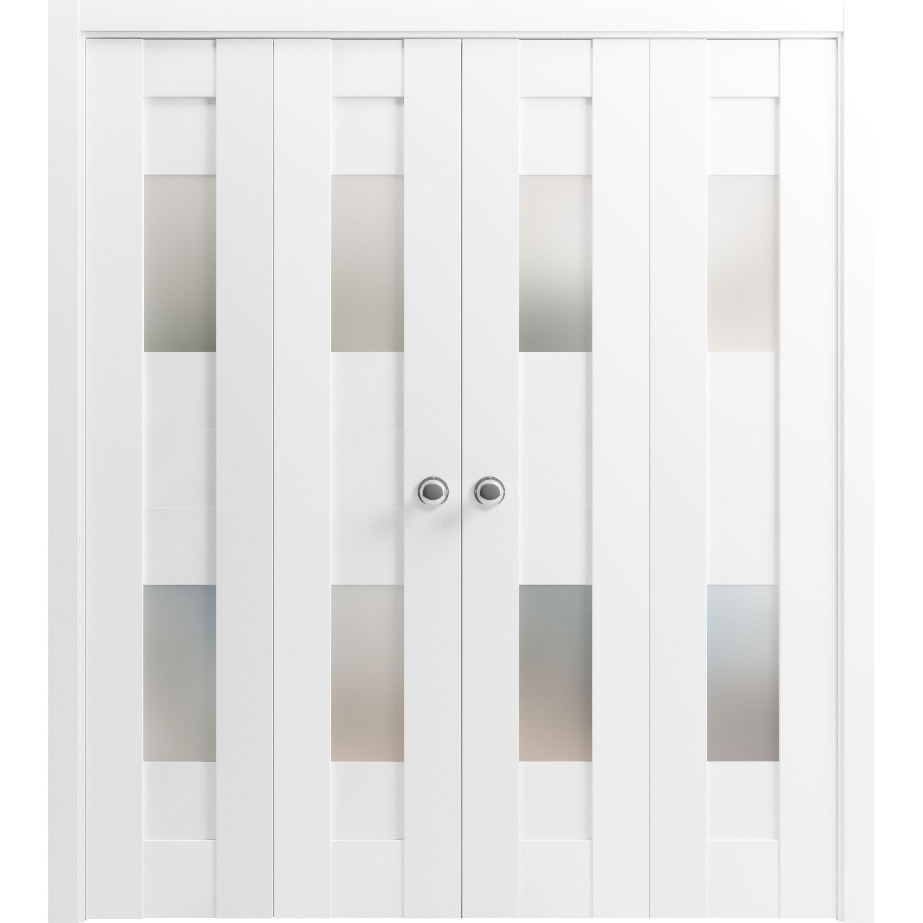 Sliding Closet Double Bi-fold Doors | Sete 6222 White Silk - Walmart.com