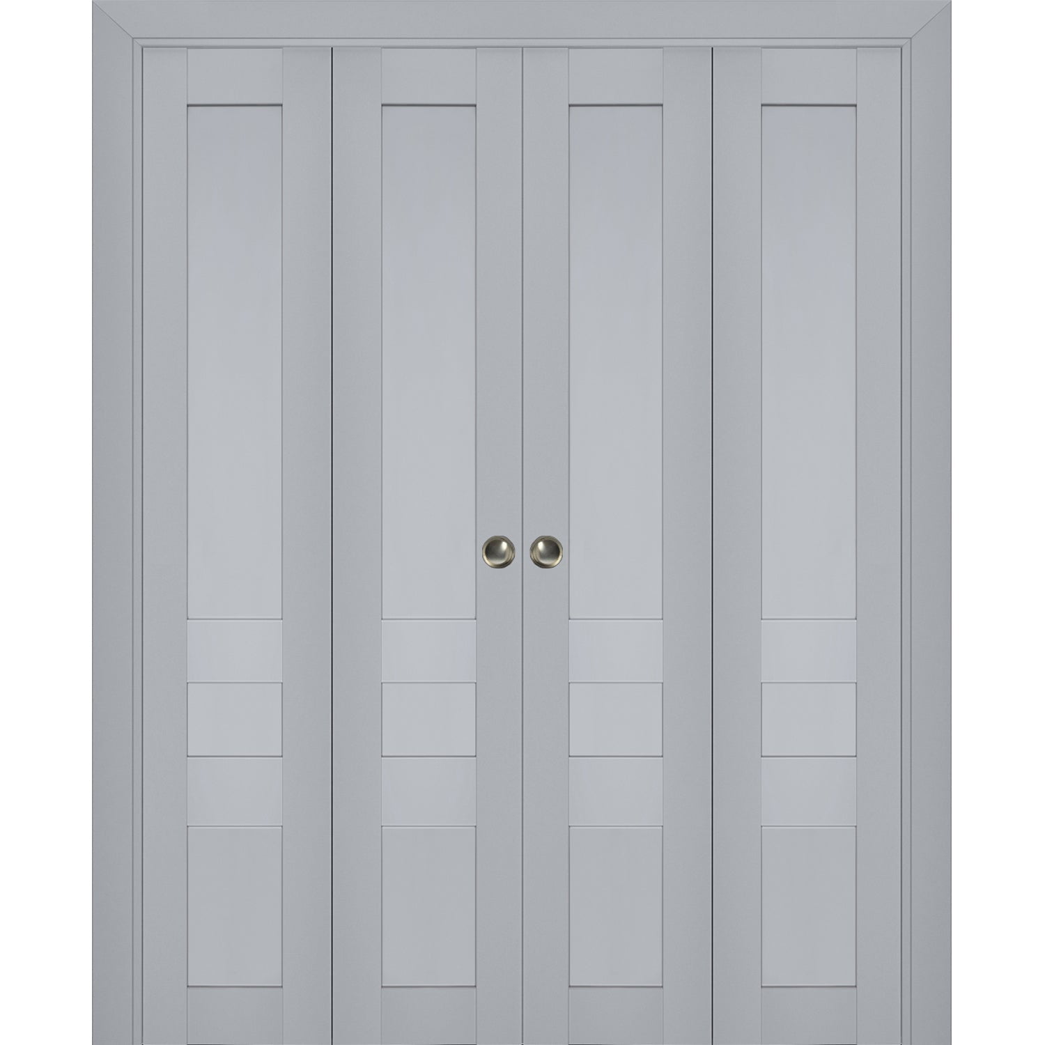 Sliding Closet Double Bi-fold Doors | Veregio 7411 Matte Grey - Walmart.com