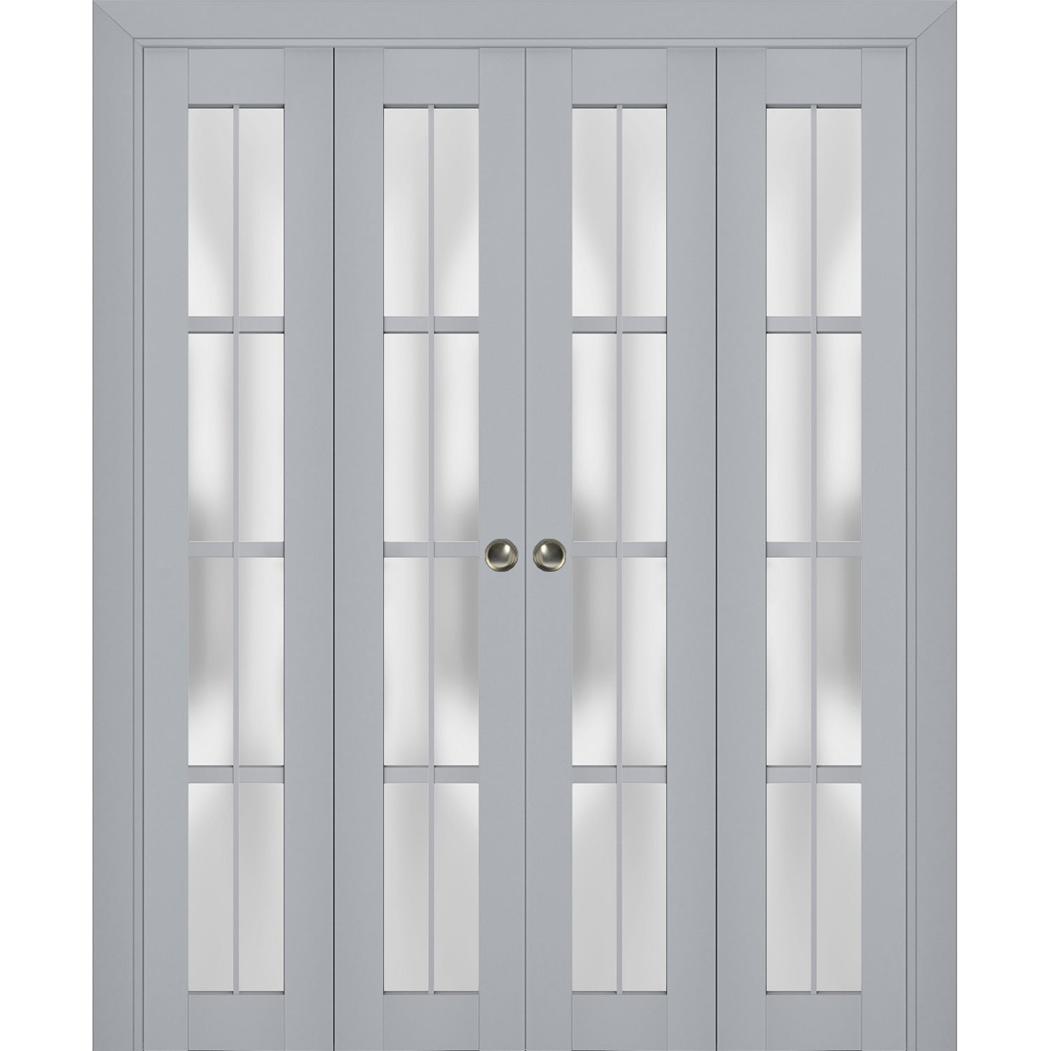 Sliding Closet Double Bi-fold Doors | Veregio 7412 Matte Grey with ...