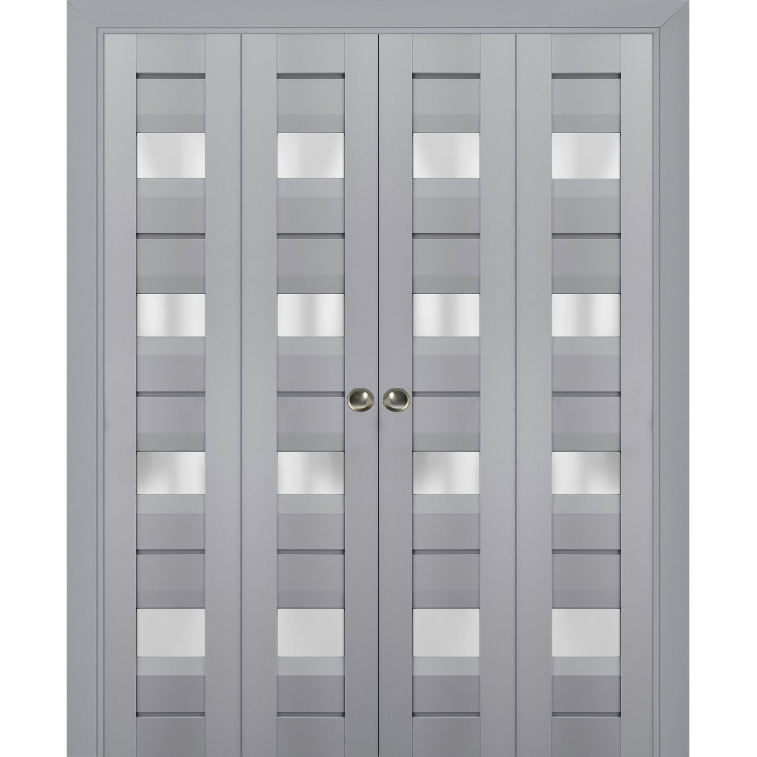 Sliding Closet Double Bi-fold Doors | Veregio 7455 Matte Grey with ...