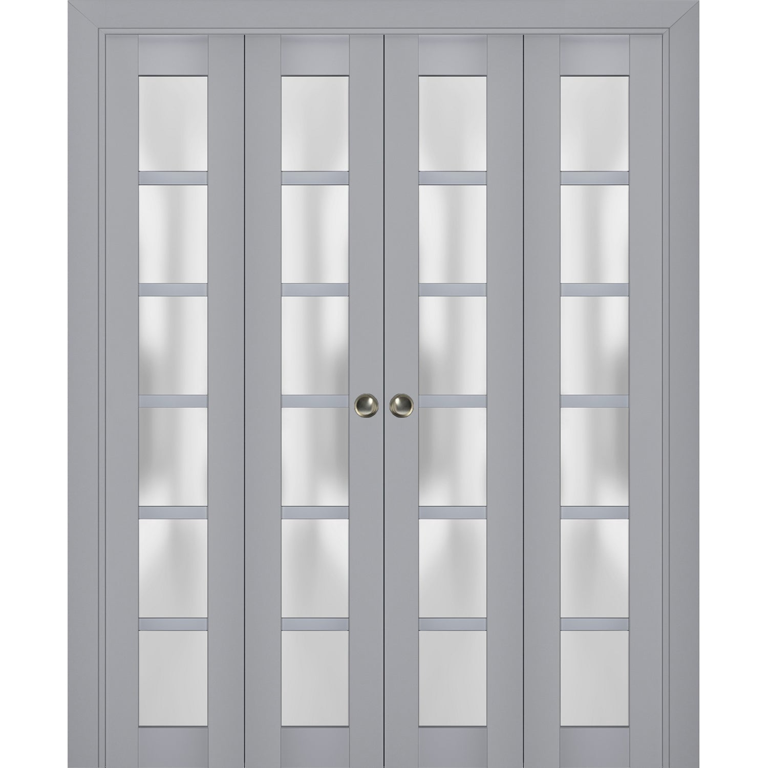 Sliding Closet Double Bi-fold Doors | Veregio 7602 Matte Grey with ...