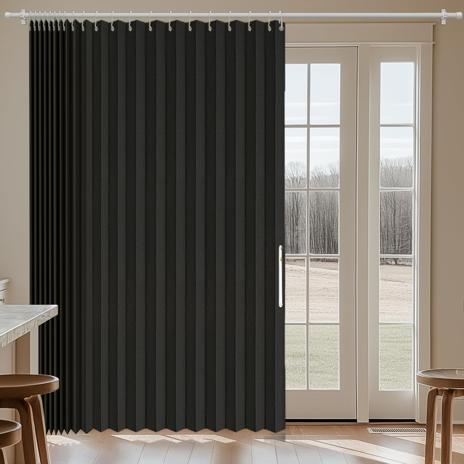 Sliding Door Curtains Blackout Curtains Accordion Doors Interior Patio ...