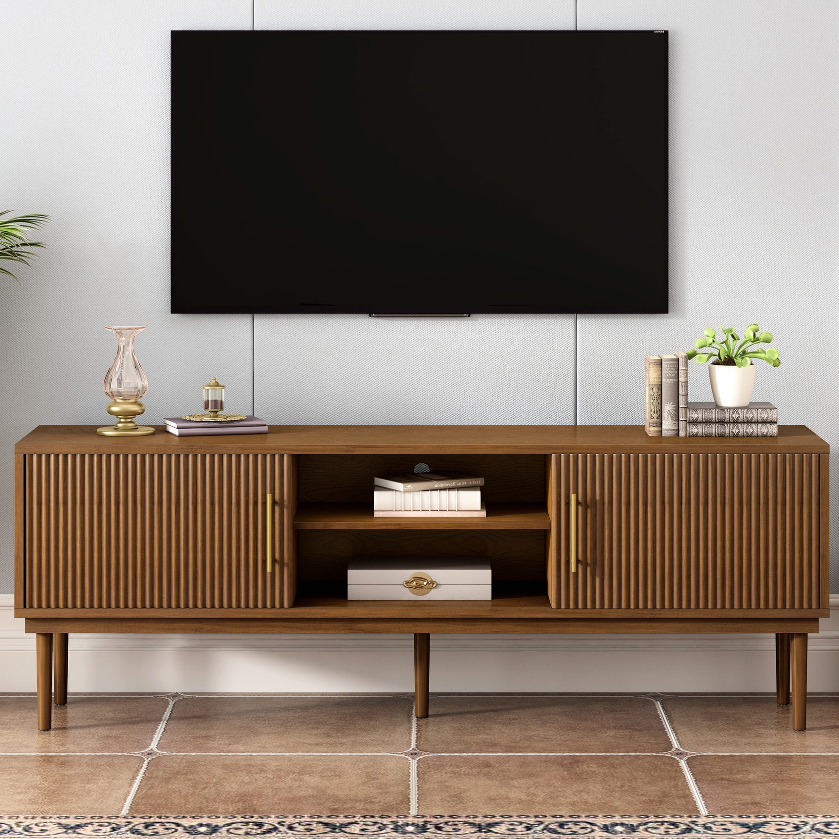 Sliding Door Design for Easy Access / Use as TV Stand or Accent Table ...