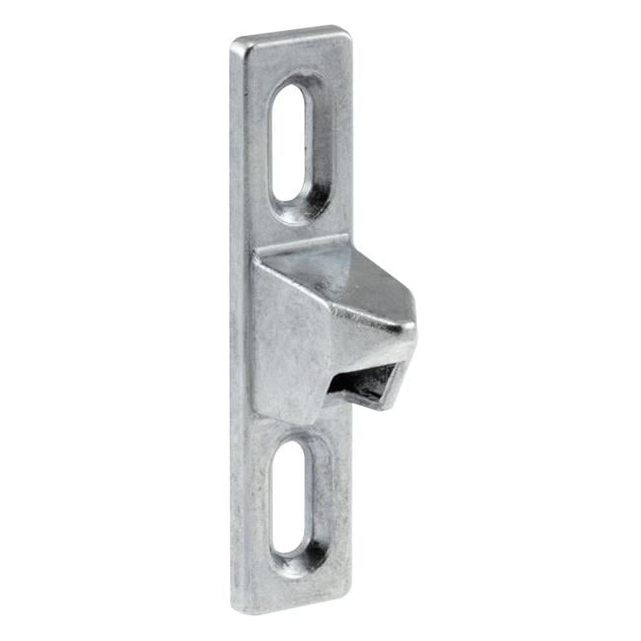 Sliding Door Keeper, Diecast, Chrome Plated, 1-11/16 in. Mounting Holes ...