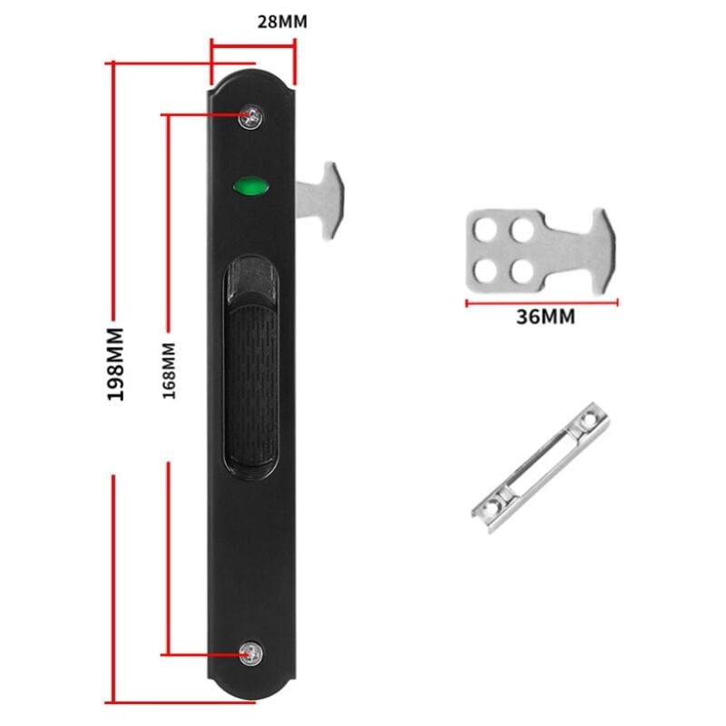 Sliding Door Lock - Household Stainless Steel Single Sliding Door ...