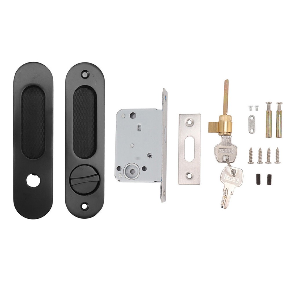 Sliding Door Lock Invisible Recessed Handle Latch Pocket Lock Handle ...