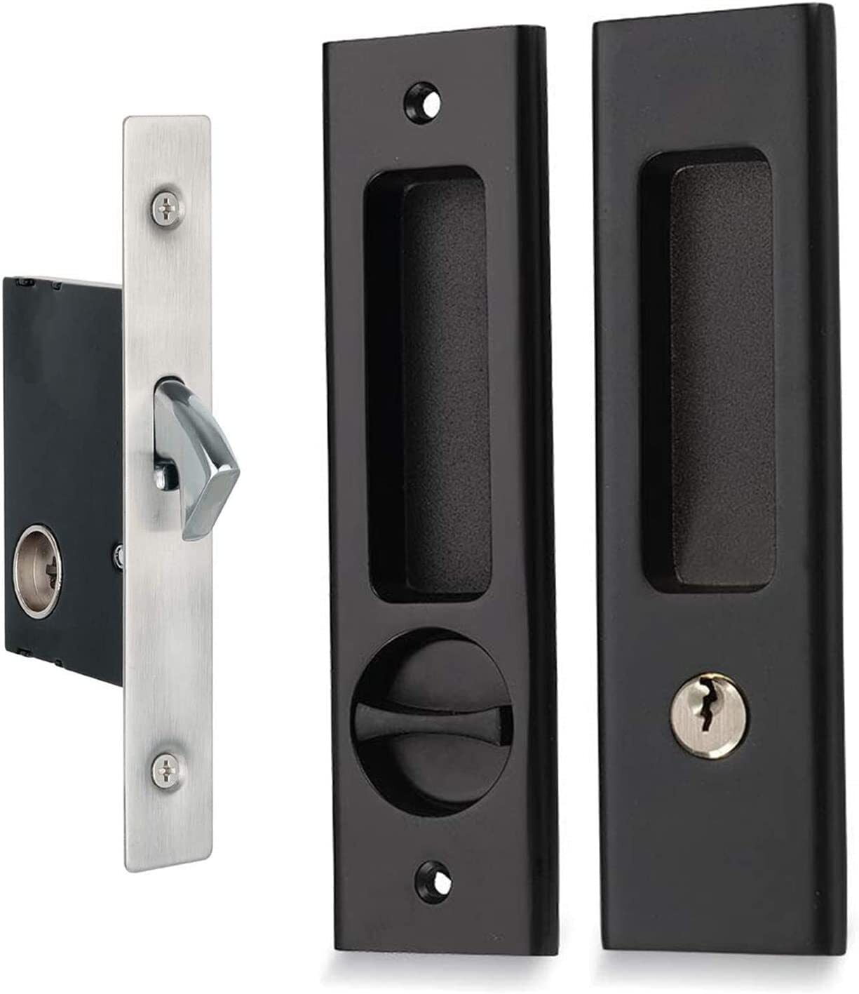 Sliding Door Lock Invisible Recessed Handle Latch Pocket Wood Furniture ...