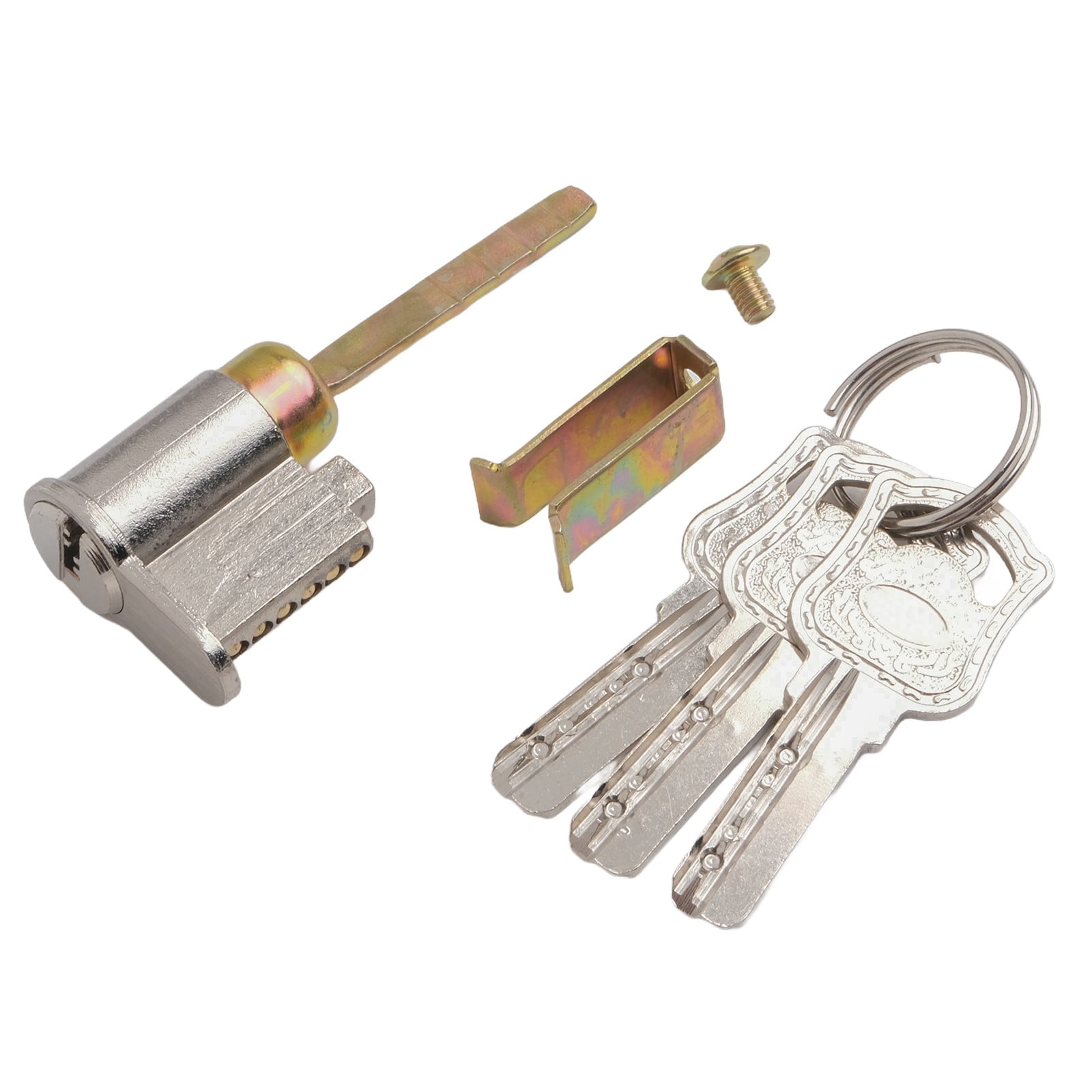 Sliding Door Lock Outer Cylinder Single Tongue Lock Toilet Bathroom Accessories - Walmart.com