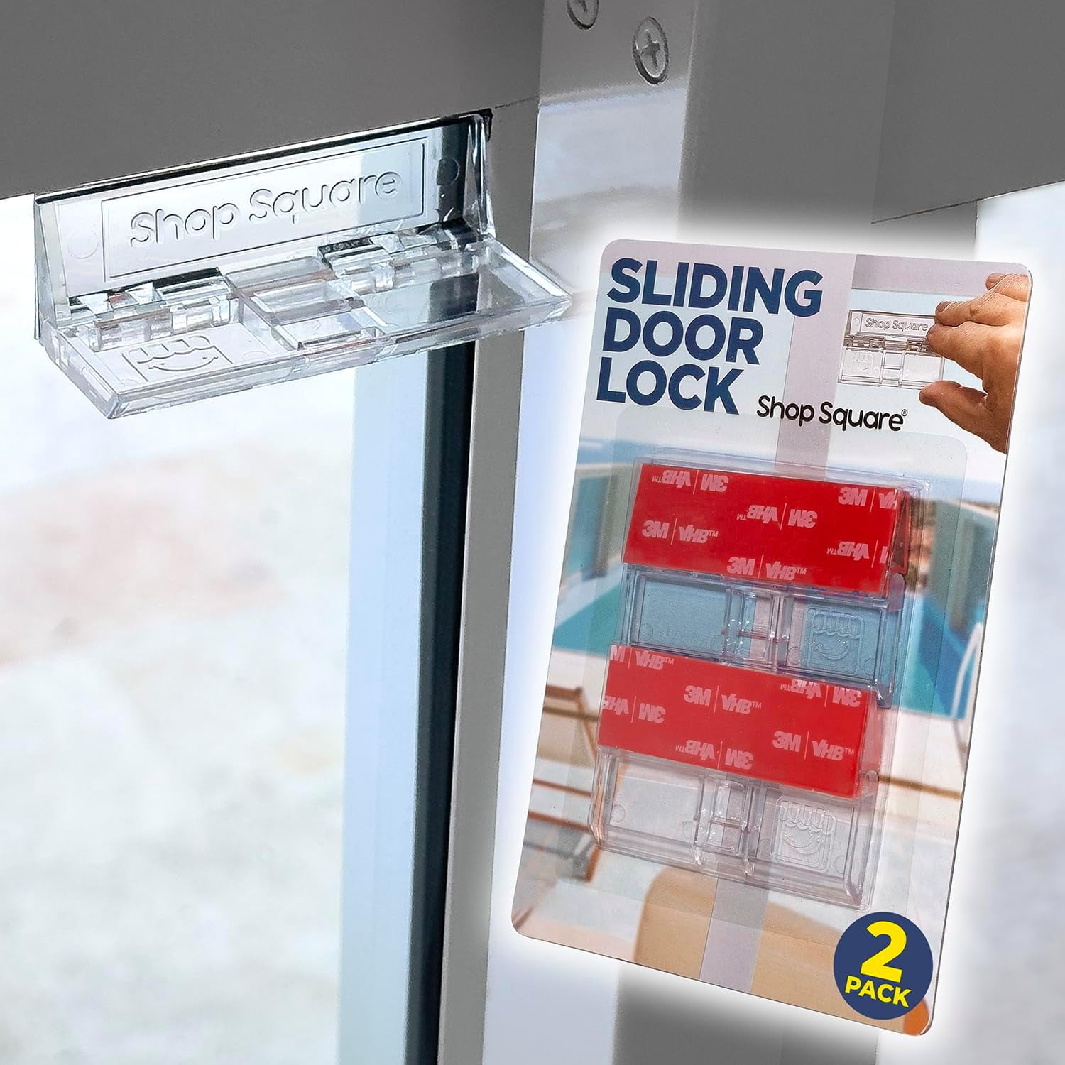 Sliding Door Locks – 2 Pack Childproof Safety for Glass Doors & Windows ...