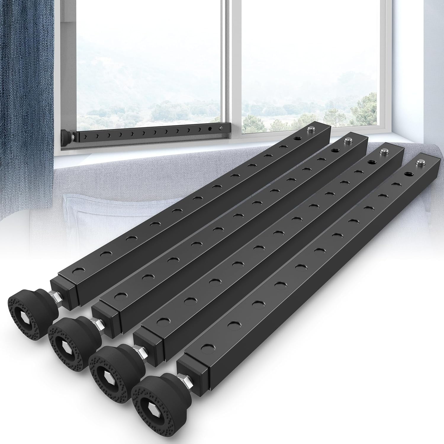 Sliding Door Security Bar, Upgrade 17-33 inch Window Lock Bar with ...