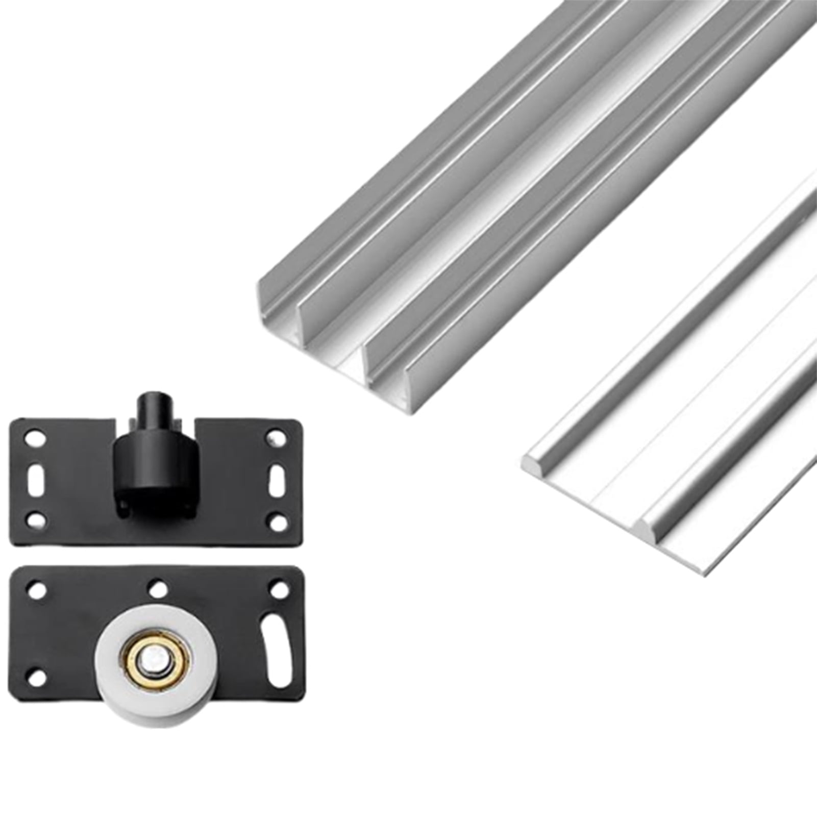 Sliding Door Tracks for Wardrobes, Double Track Guides, Upper and Lower ...