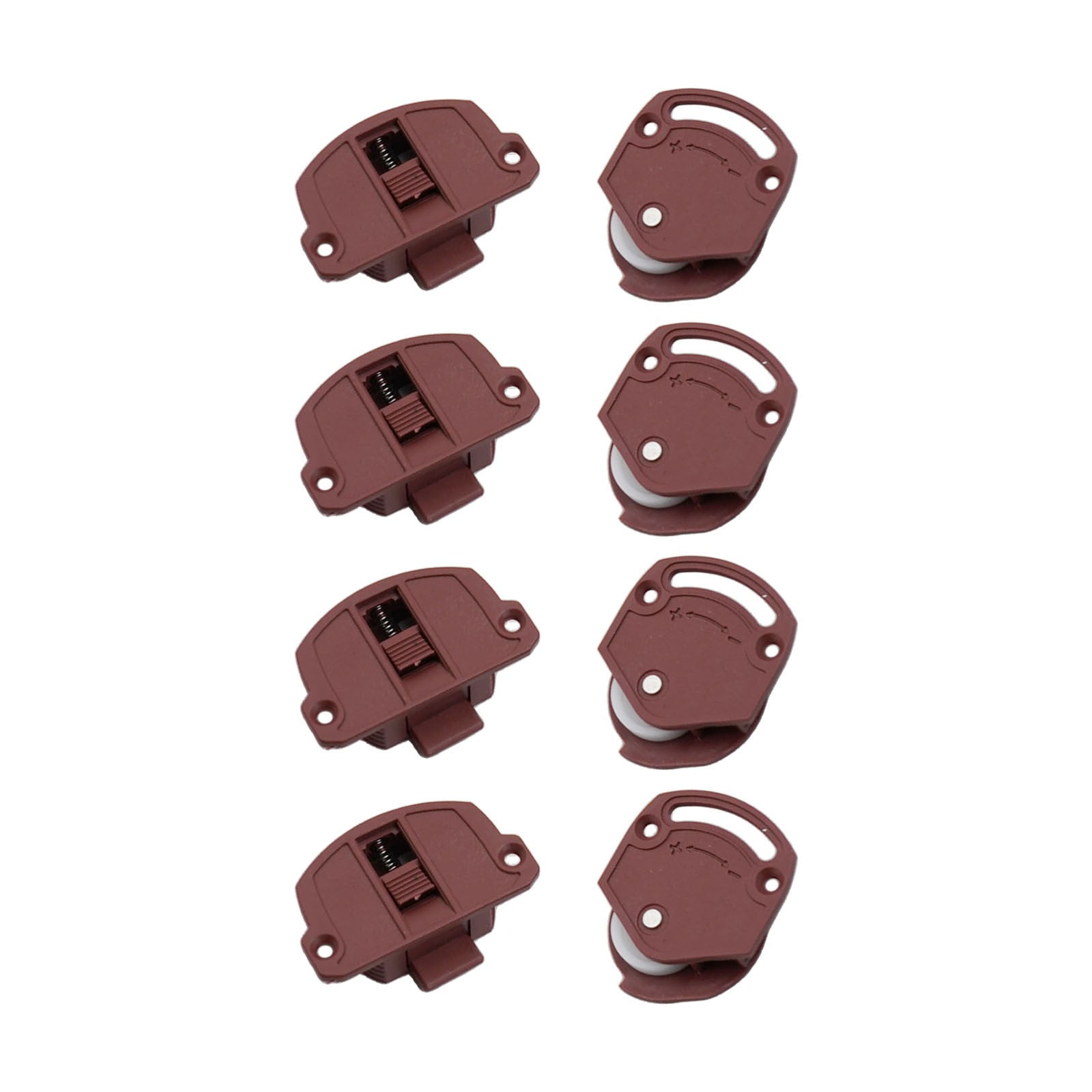 Sliding Door Wheels for Wardrobe Closet, 4/8 Pairs with Nylon Guides ...