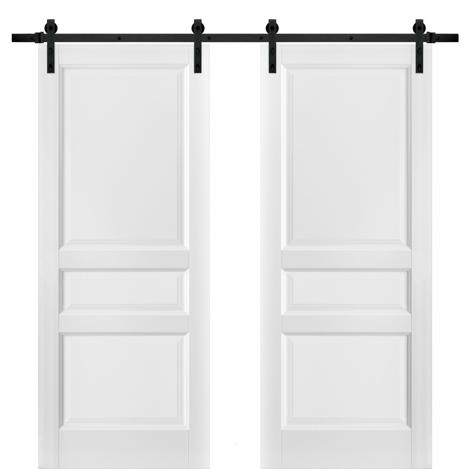 Sliding Double Barn Doors 60 x 80 with Hardware - Walmart.com