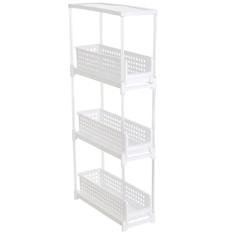 Slide Out Slim Storage Tower for Kitchen - 3 or 4 Drawer - Walmart.com