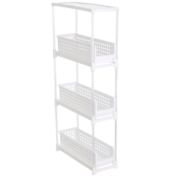 Slide Out Slim Storage Tower for Kitchen - 3 or 4 Drawer - Walmart.com