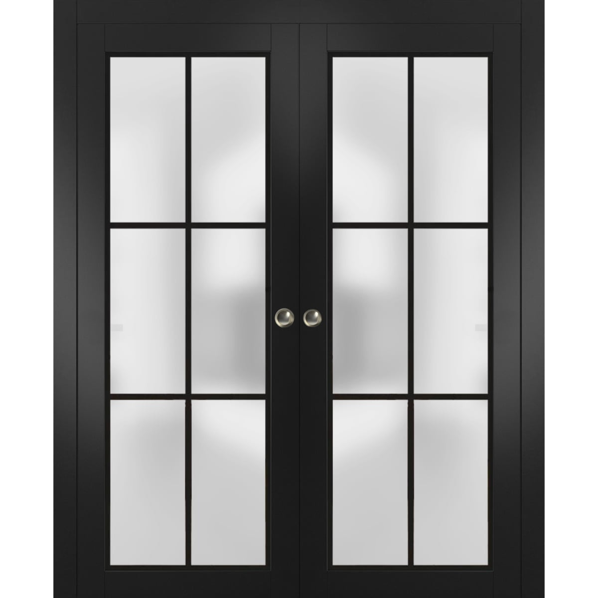 Sliding French Double Pocket Doors 36 x 96 inches | Planum 2122 Matte ...