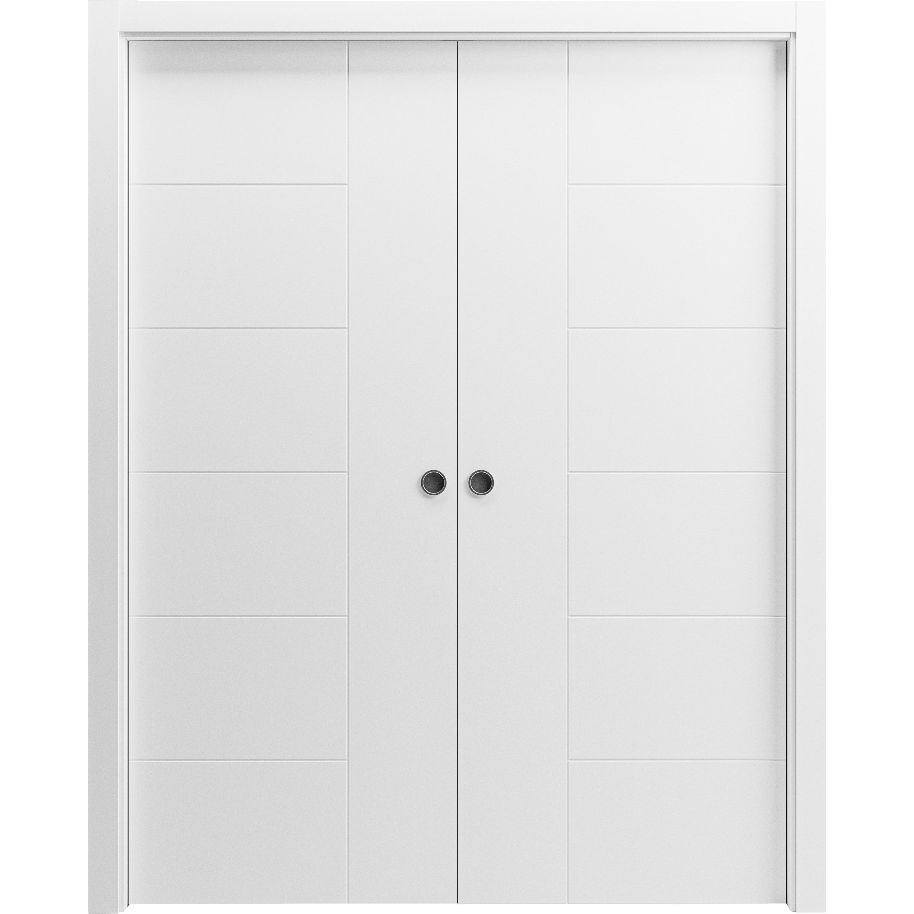 Sliding French Double Pocket Doors 48 x 80 inches / Mela 0716 Painted ...