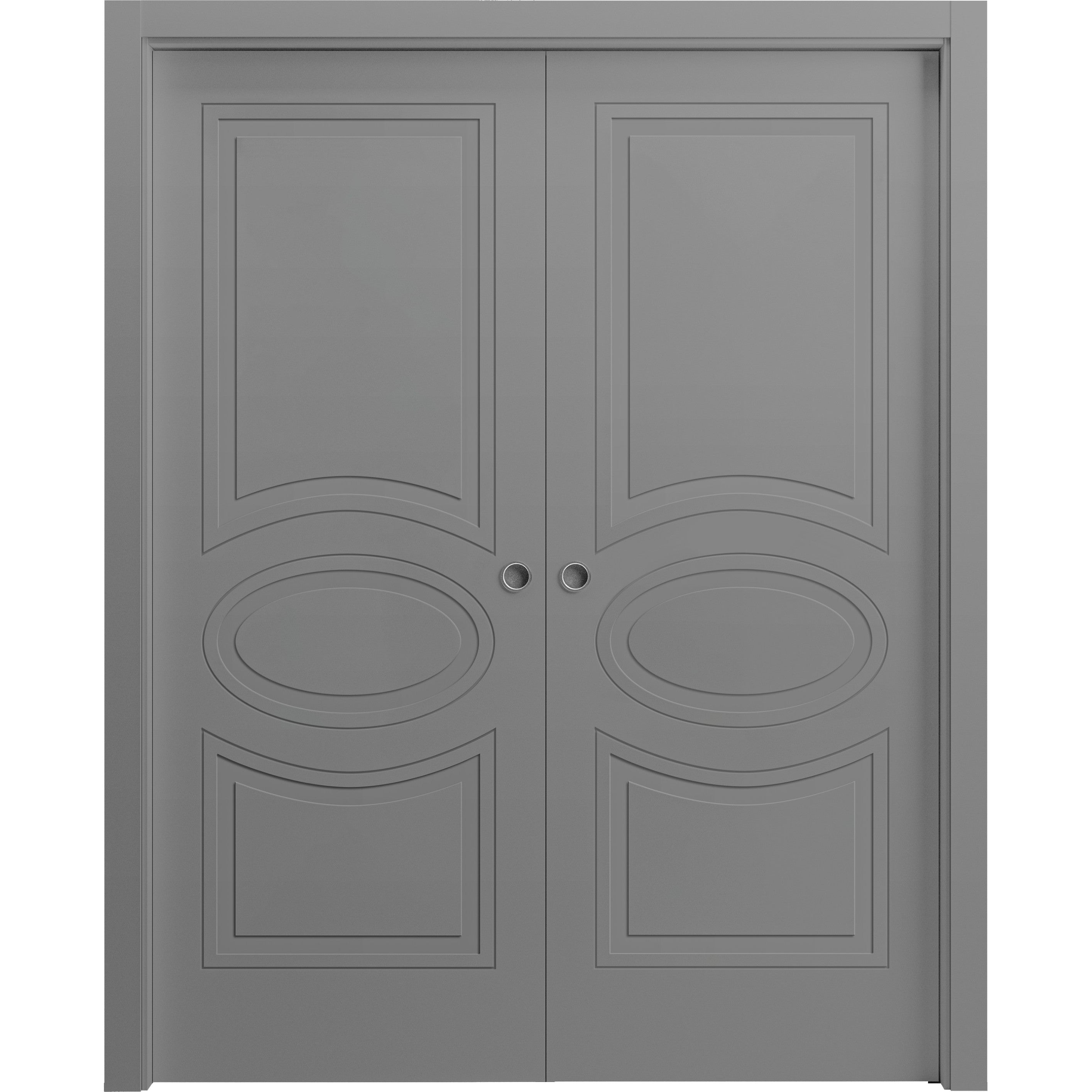 Sliding French Double Pocket Doors 56 x 80 inches / Mela 7001 Painted ...