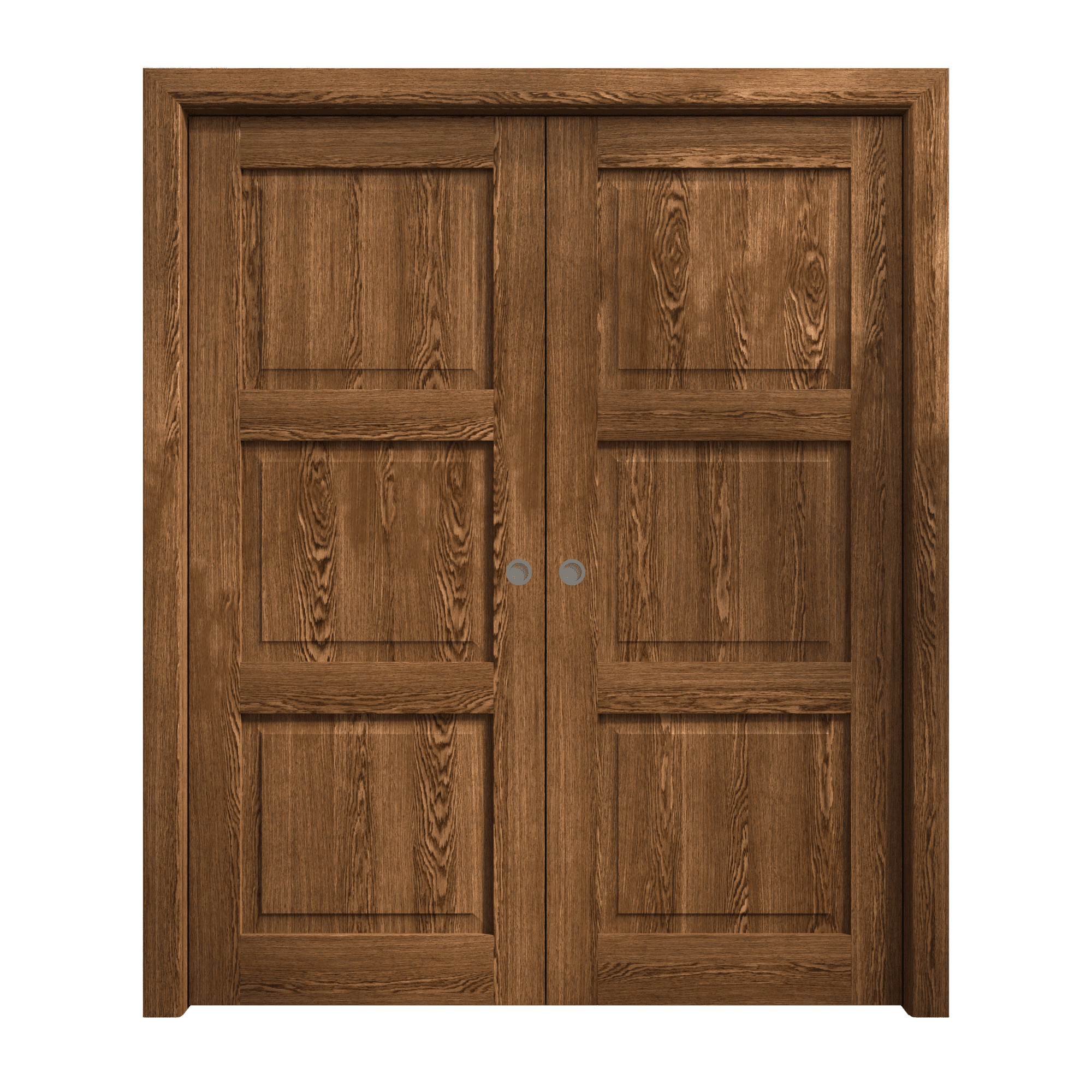 Sliding French Double Pocket Doors 64 x 80 inches | Ego 5010 Cognac Oak ...