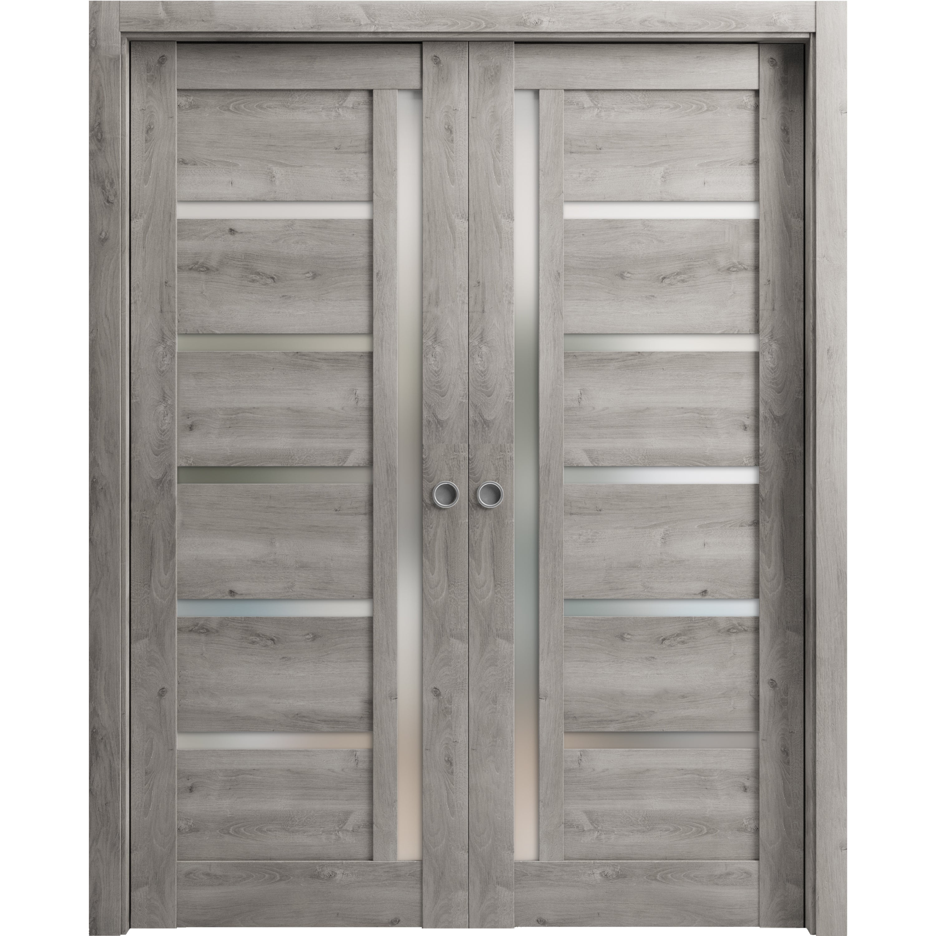 Sliding French Double Pocket Doors 72 x 84 inches | Quadro 4088 ...