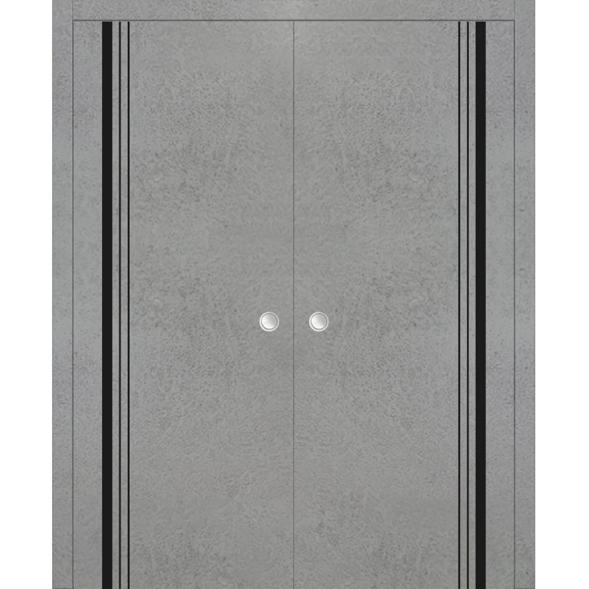 Sliding French Double Pocket Doors 84 x 80 inches | Planum 0011 ...