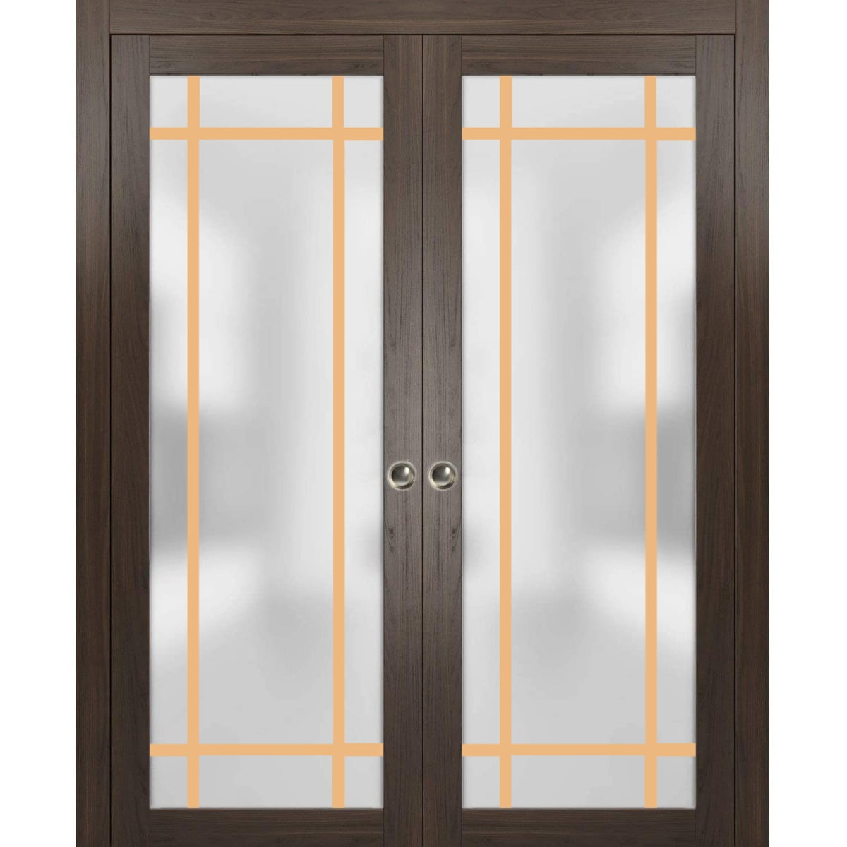Sliding French Double Pocket Doors 84 x 84 inches | Planum 2113 ...