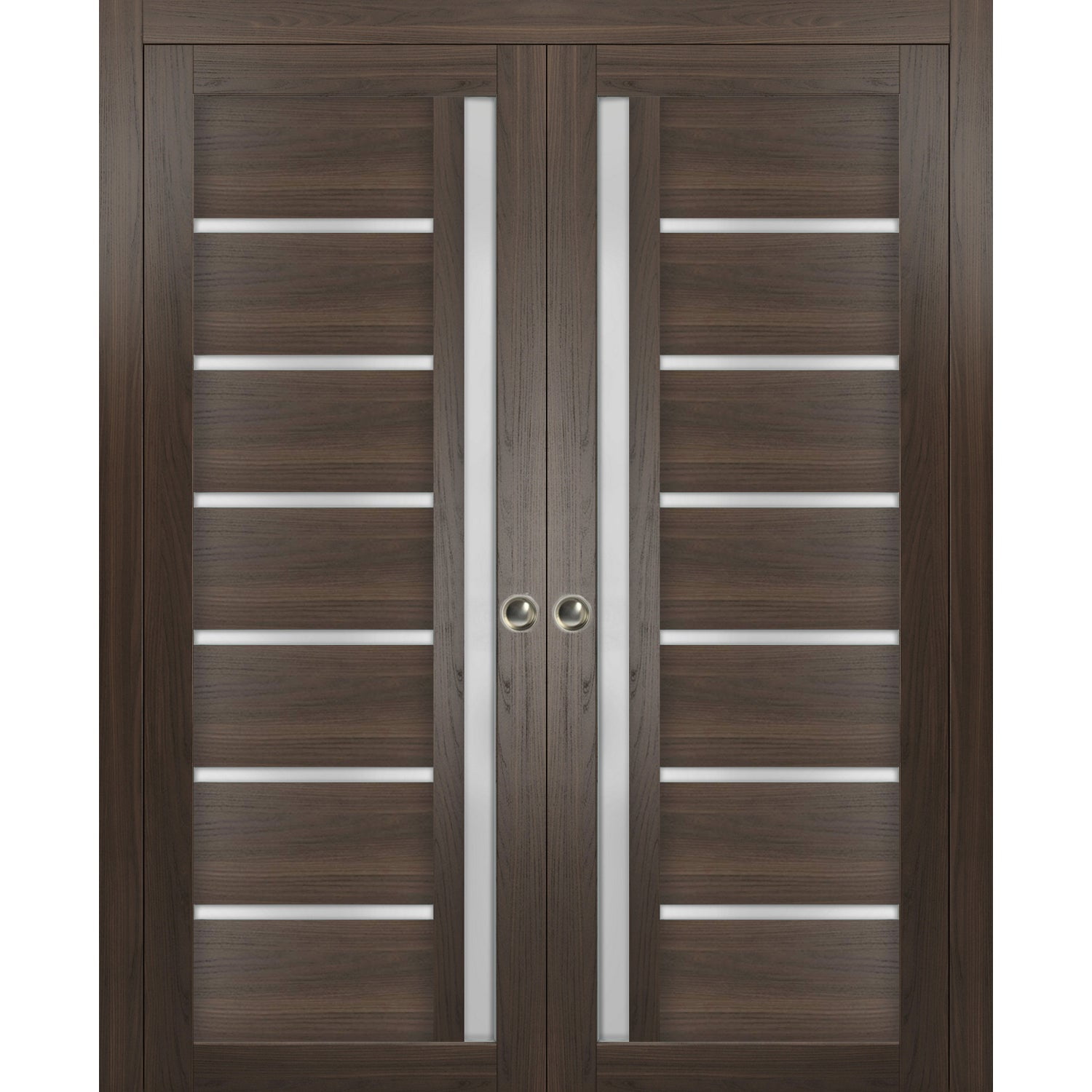 Sliding French Double Pocket Doors with Frosted Glass | Quadro 4088 ...