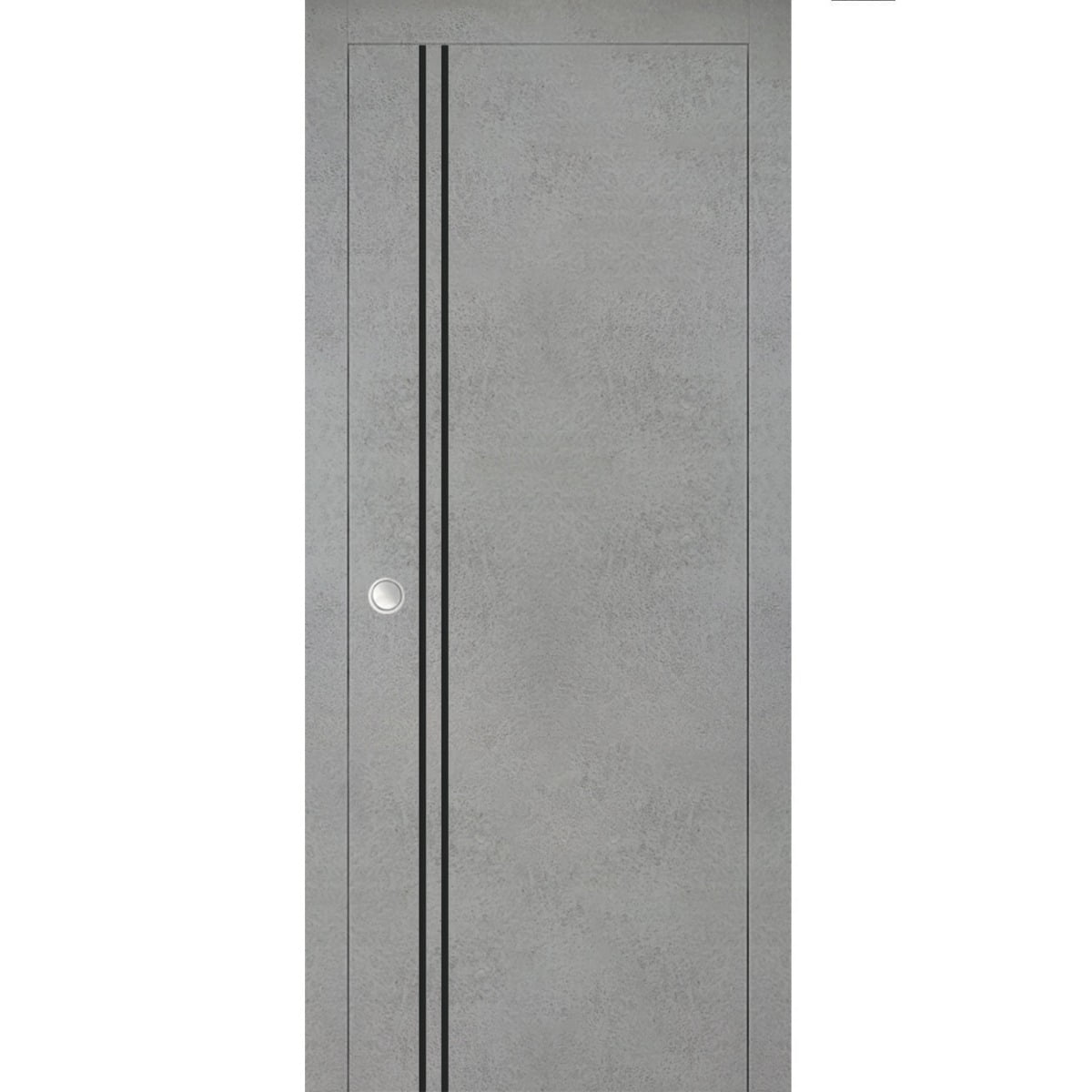 Sliding French Pocket Door 24 x 84 inches with | Planum 0016 Concrete ...